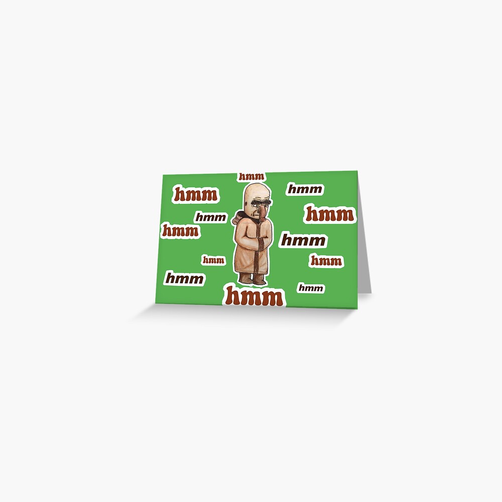 "MINECRAFT VILLAGER HMM - green background" Greeting Card for Sale by ...