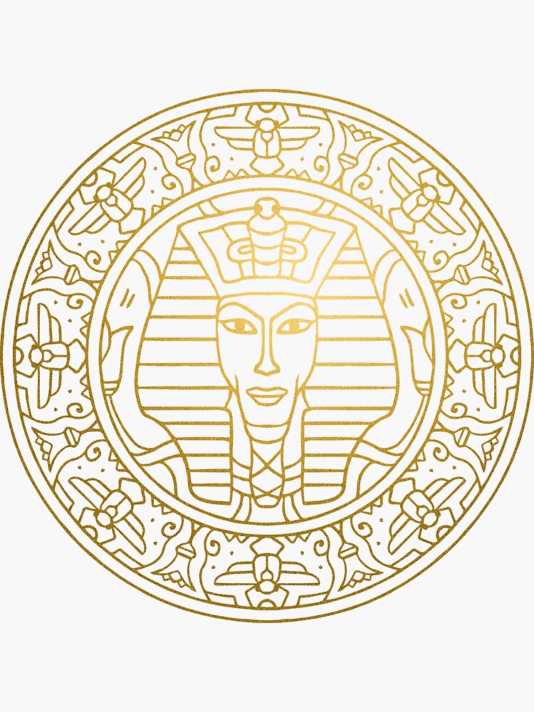 "Tutankhamun Mandala - Egypt" Sticker by Art-Frankenberg | Redbubble