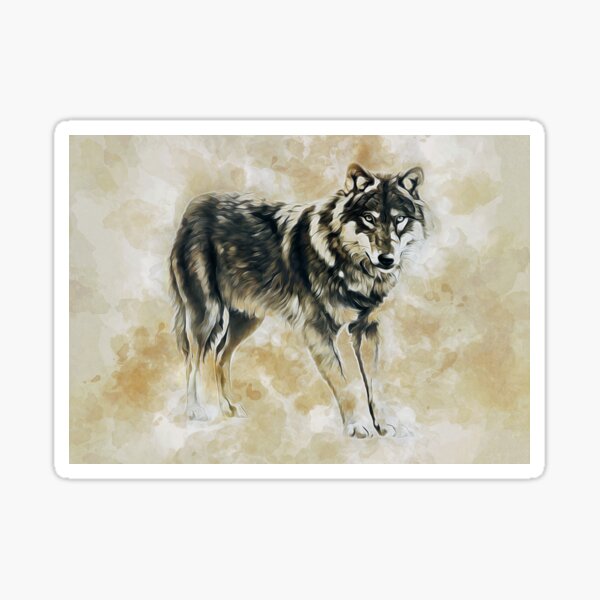 "Timber Wolf" Sticker for Sale by MitchellAK | Redbubble