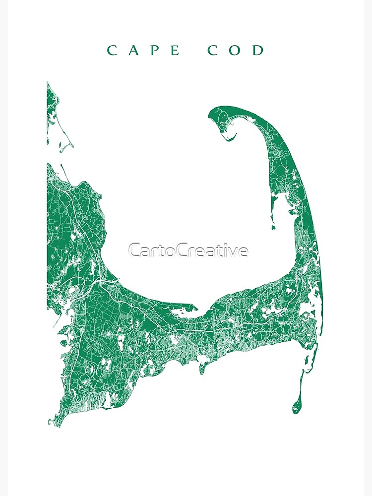 "Cape Cod Map" Poster for Sale by CartoCreative | Redbubble