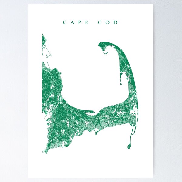 "Cape Cod Map" Poster for Sale by CartoCreative | Redbubble