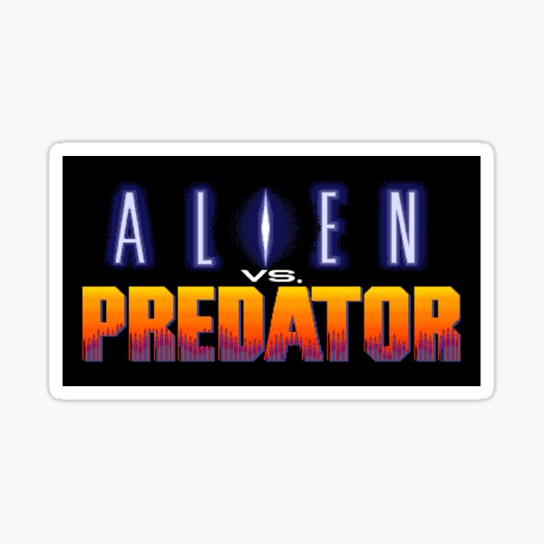 "Alien Vs Predator - Title Screen" Sticker by pixel8tees | Redbubble