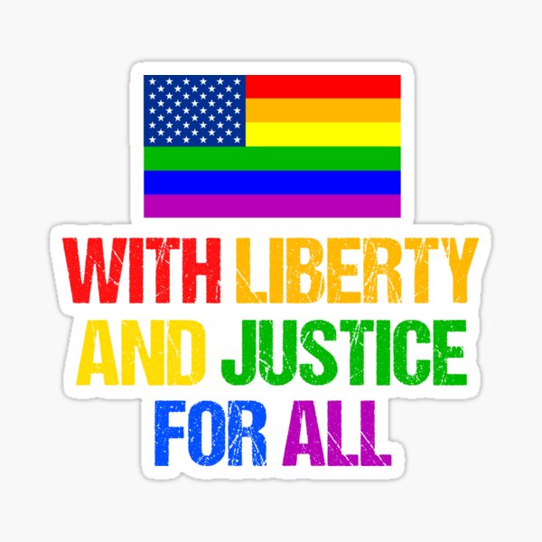 Lgbt Rights Rainbow American Flag Sticker By Elishamarie28 Redbubble