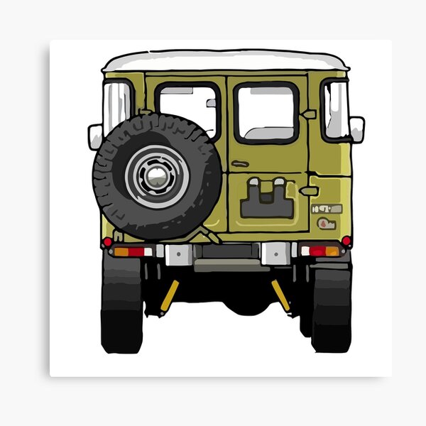 "Toyota Land Cruiser FJ40 - Back" Canvas Print by ChaseBig | Redbubble