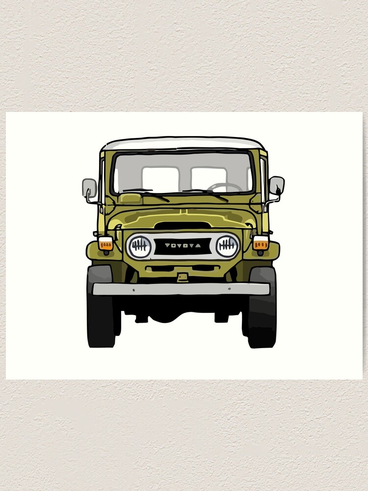 "Copy of Toyota Land Cruiser FJ40 - Front" Art Print by ChaseBig ...