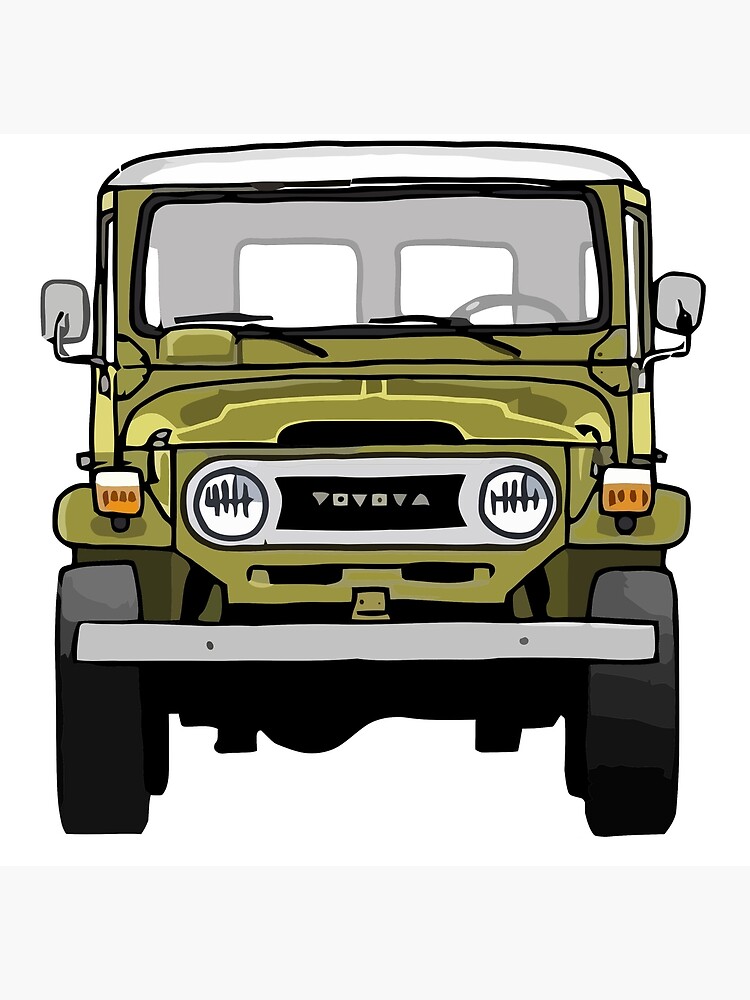 "Copy of Toyota Land Cruiser FJ40 - Front" Art Print by ChaseBig ...