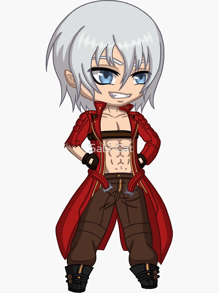 "DMC3 Dante Chibi" Sticker for Sale by Sabi-Cat | Redbubble