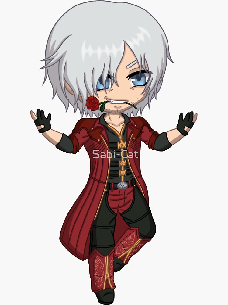 "DMC4 Chibi Dante" Sticker for Sale by Sabi-Cat | Redbubble