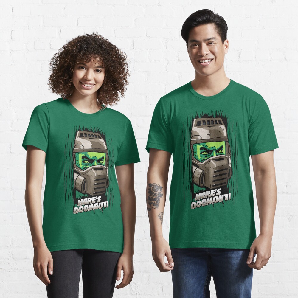 "Here's Doomguy!" T-shirt for Sale by DemonigoteCamis | Redbubble ...