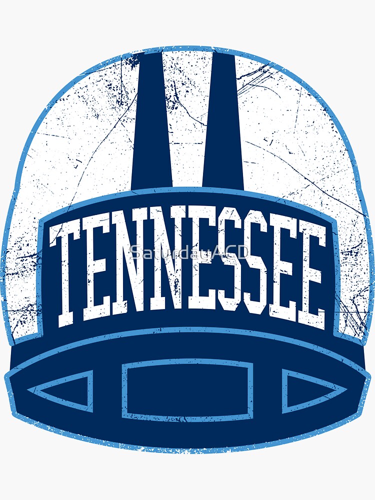 "Tennessee Retro Helmet - Navy" Sticker for Sale by SaturdayACD | Redbubble