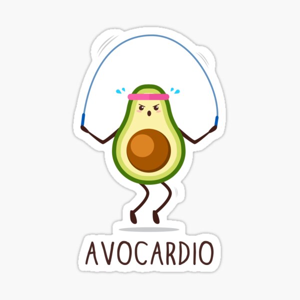 "Avocardio" Sticker for Sale by themadesigns | Redbubble