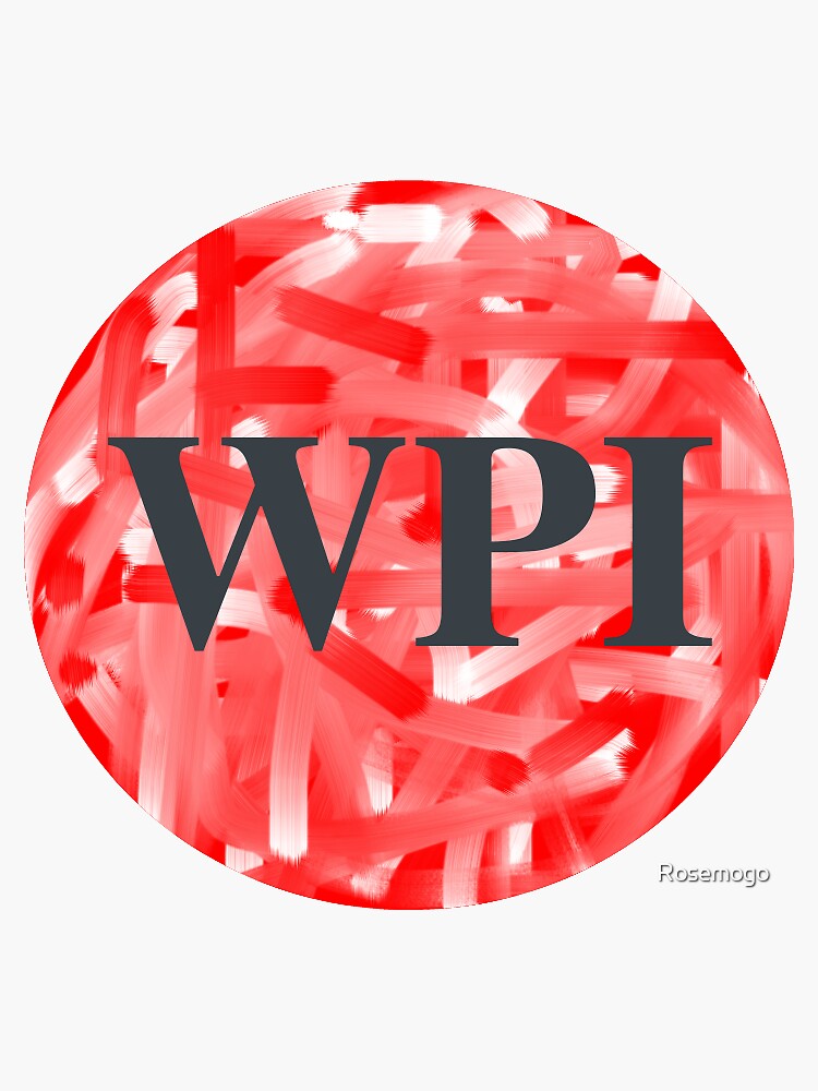 "WPI" Sticker for Sale by Rosemogo | Redbubble