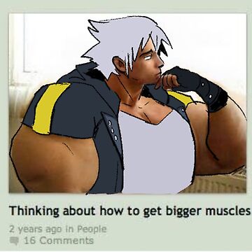 "buff riku" Sticker for Sale by punkray | Redbubble