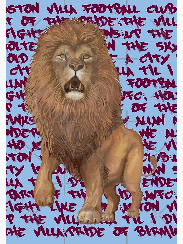 "Rampant Lion AVFC" Poster by fkndka | Redbubble