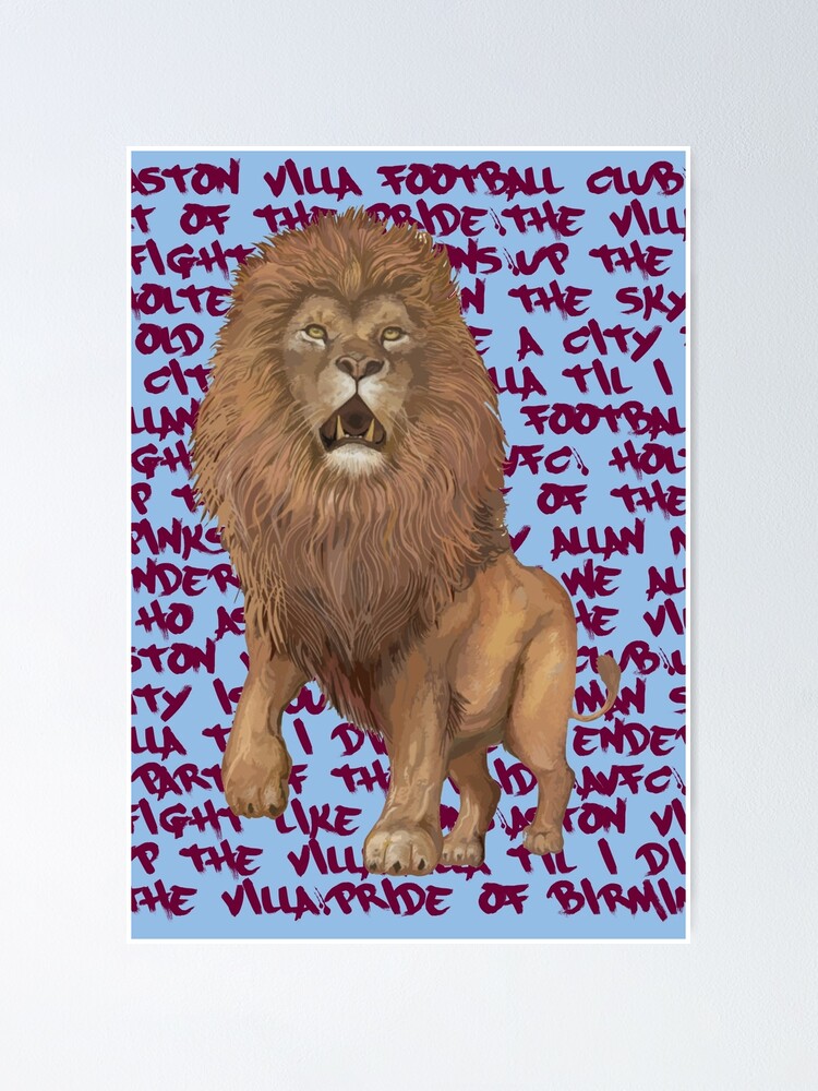 "Rampant Lion AVFC" Poster for Sale by fkndka | Redbubble