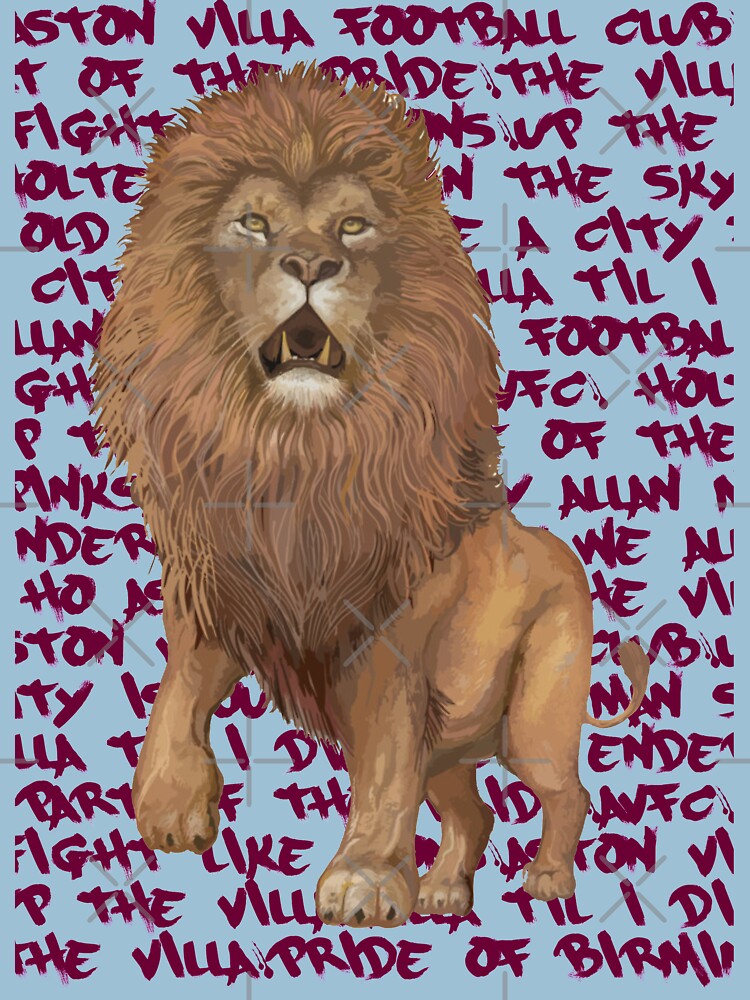 "Rampant Lion AVFC" T-shirt for Sale by fkndka | Redbubble | aston ...