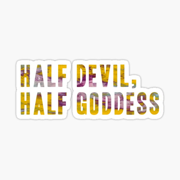 "Half Devil, Half Goddess" Sticker by Retro-Rocket | Redbubble