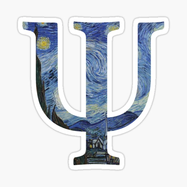 "Starry Night Alphabet - Ψ" Sticker by evelynri15 | Redbubble