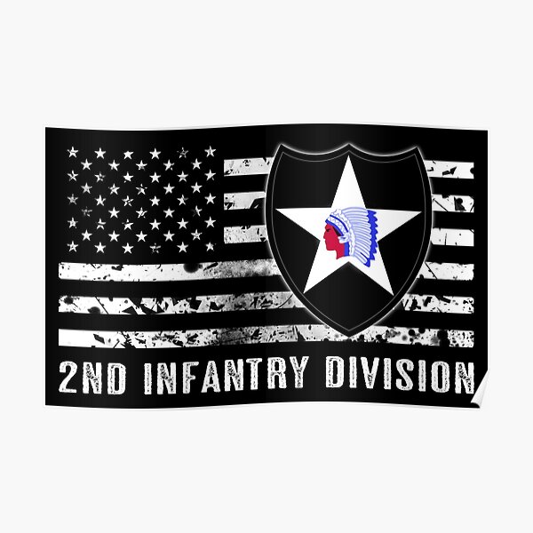 "2nd Infantry Division (Distressed Flag)" Poster by MilitaryCandA ...