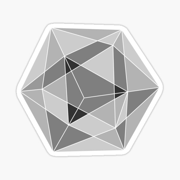 "Polygon 3D" Sticker for Sale by giovanna-509 | Redbubble