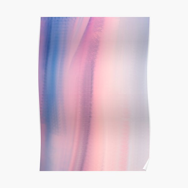 "abstract art with blue and ping color scheme " Poster for Sale by ...