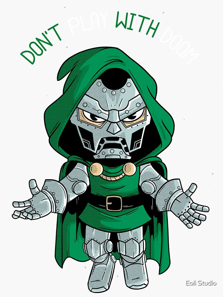 "don't play with doom" Sticker for Sale by Douglasstencil | Redbubble