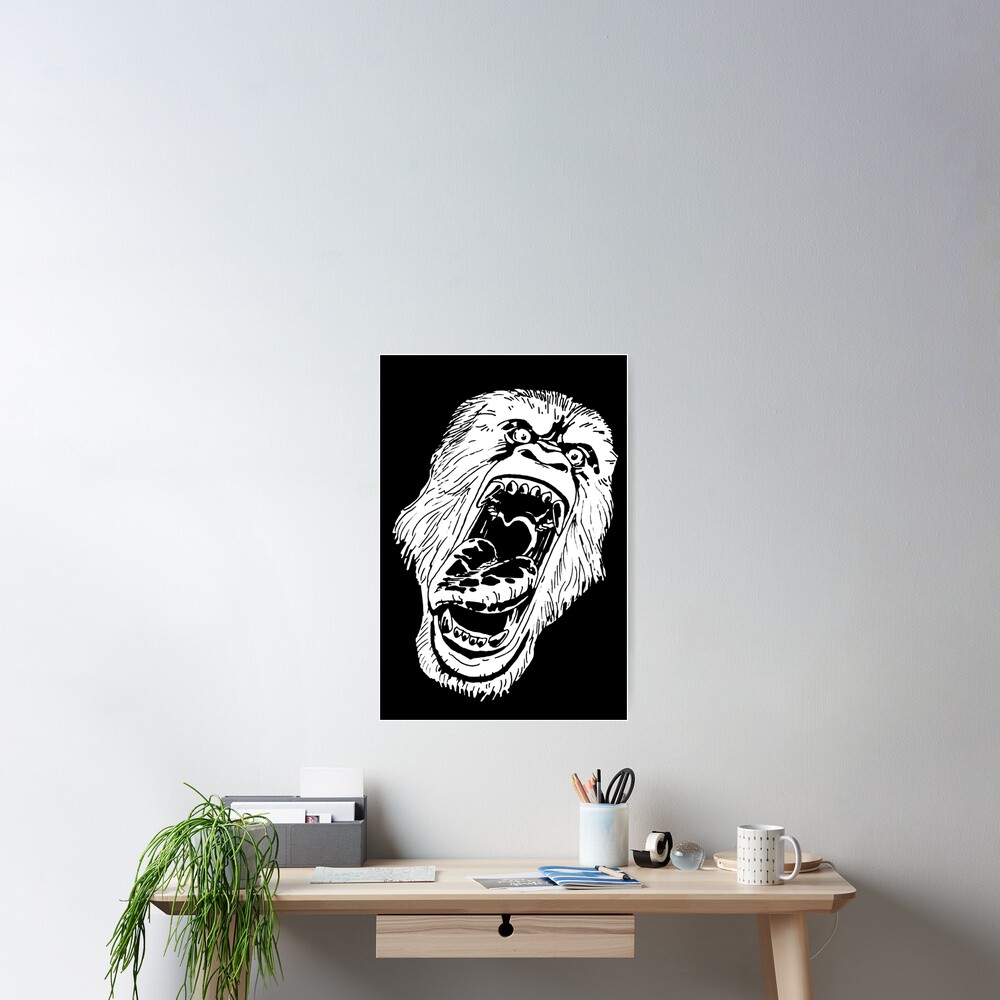 "Raging Ape" Poster for Sale by citysaurus | Redbubble