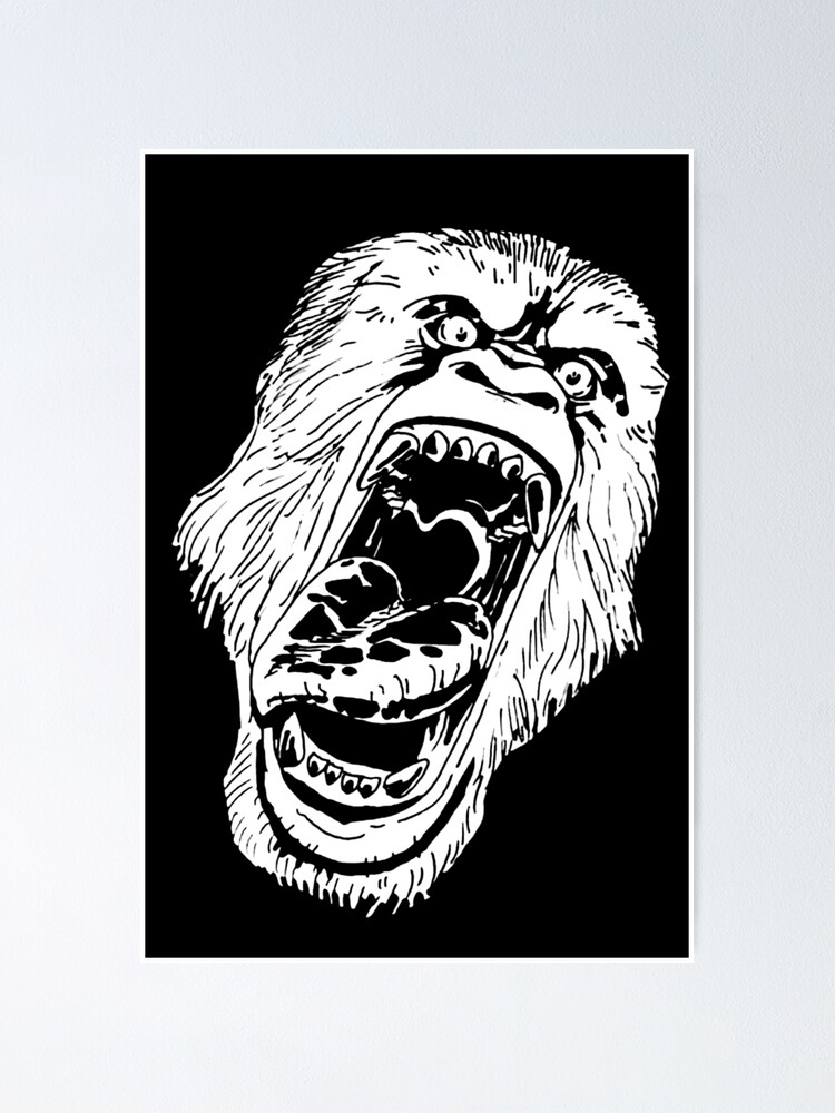 "Raging Ape" Poster for Sale by citysaurus | Redbubble