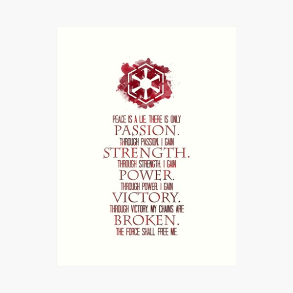 "The Sith Code" Art Print by thistletoad | Redbubble