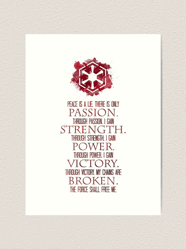 "The Sith Code" Art Print by thistletoad | Redbubble