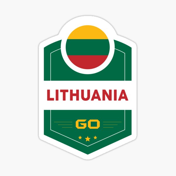 "LITHUANIA FLAG SHIELD " Sticker for Sale by MarkMotta | Redbubble