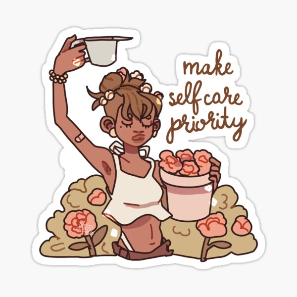 "Self Care" Sticker by verymerrymart | Redbubble