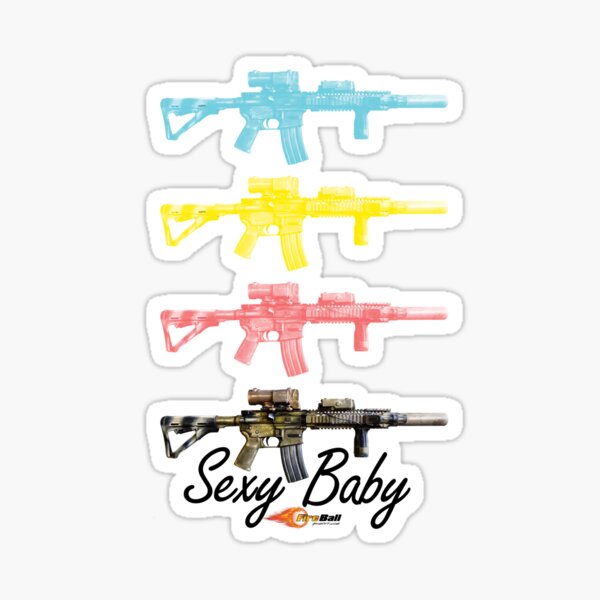 "Tacticool Sexy Baby M4" Sticker for Sale by Cataraga | Redbubble