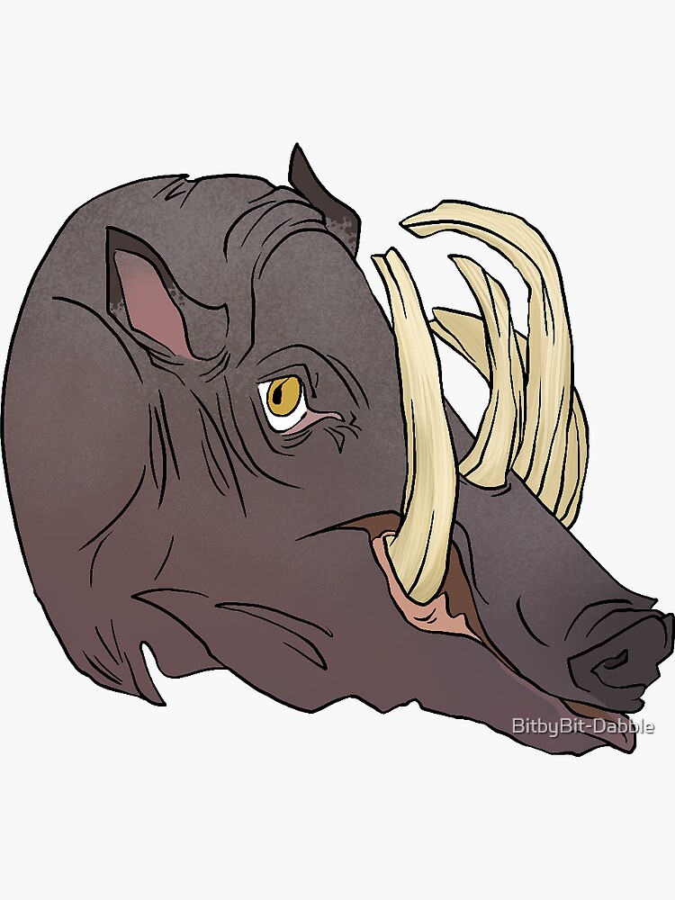 "Babirusa" Sticker for Sale by BitbyBit-Dabble | Redbubble