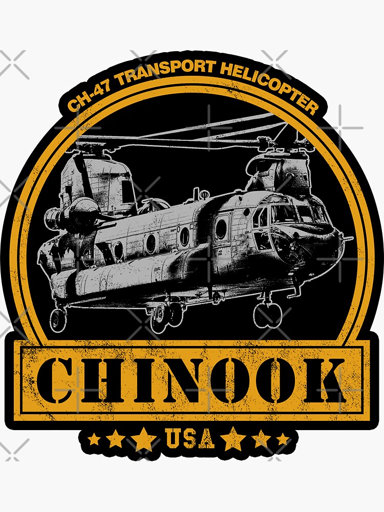 "CH-47 Chinook Helicopter" Sticker for Sale by RycoTokyo81 | Redbubble