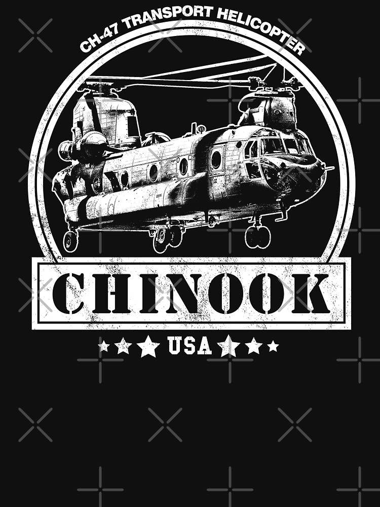 "CH-47 Chinook Helicopter" T-shirt for Sale by RycoTokyo81 | Redbubble ...