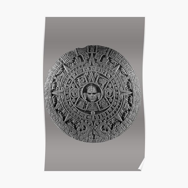 "Aztec Calendar Kars Mask" Poster for Sale by HellCandyman | Redbubble