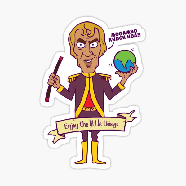"Happy Mogambo" Sticker by anikin87 | Redbubble