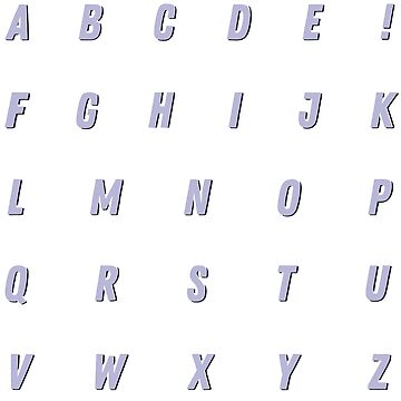 "Light Purple Alphabet Sticker Pack 1" Sticker for Sale by The-Goods ...