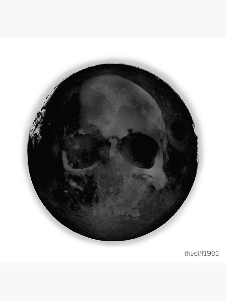 "full Moon skull " Poster by thediff1985 | Redbubble