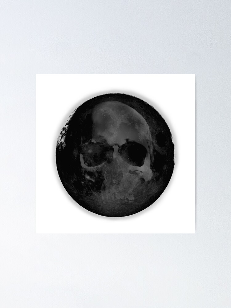"full Moon skull " Poster by thediff1985 | Redbubble