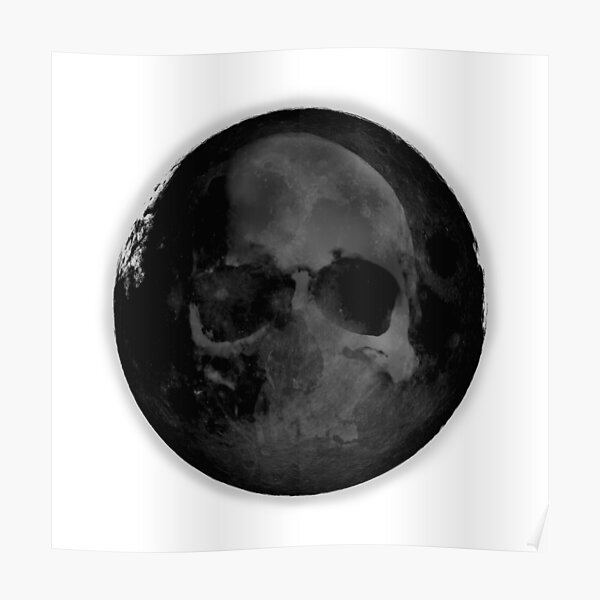 "full Moon skull " Poster by thediff1985 | Redbubble
