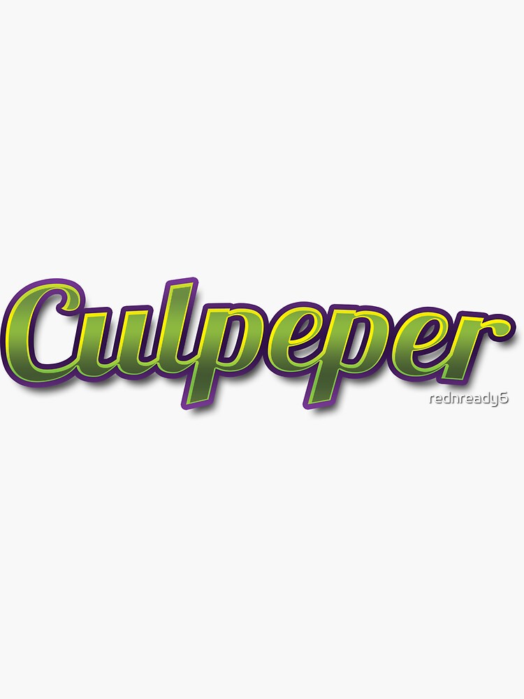 "Culpeper" Sticker for Sale by rednready6 | Redbubble