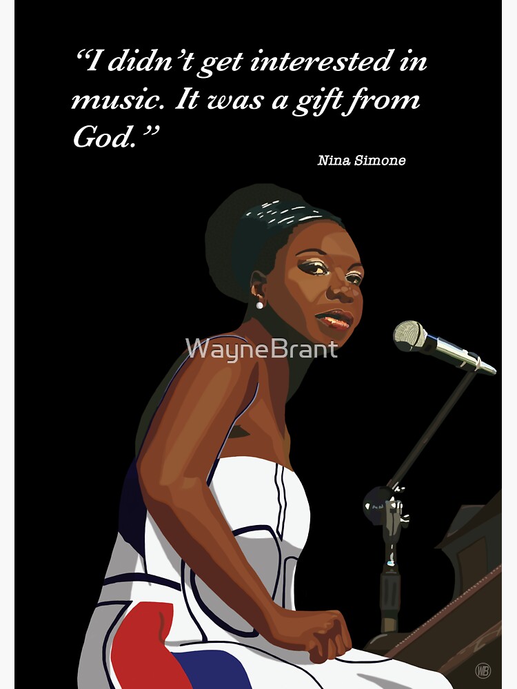 "Nina Simone" Sticker by WayneBrant | Redbubble