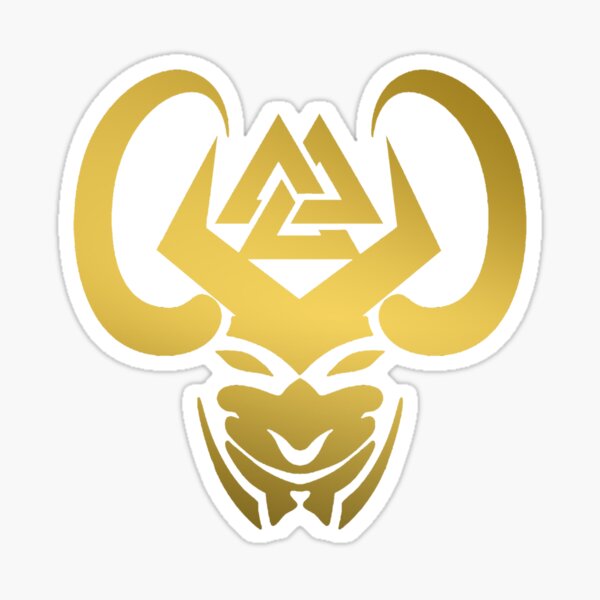 Pegatina «Loki Con Símbolo De Valknut» de FantasySkyArt | Redbubble