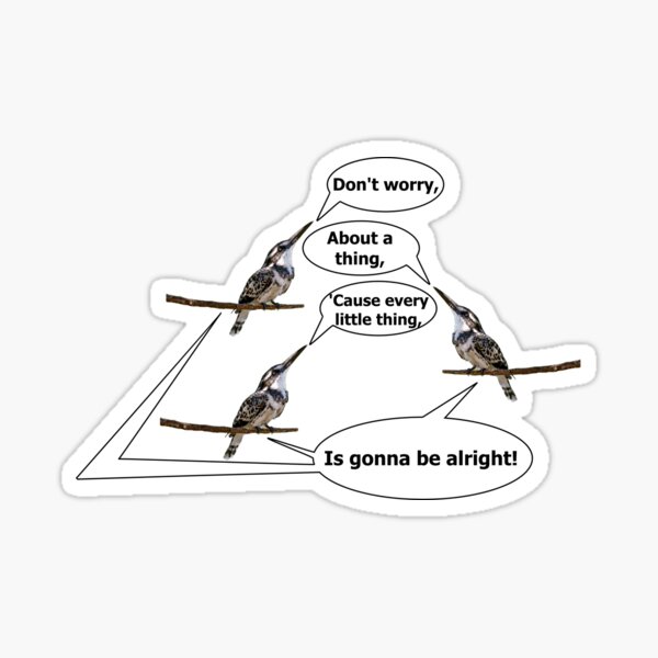 "Three Little Birds" Sticker for Sale by BunnyBeeperBopp | Redbubble