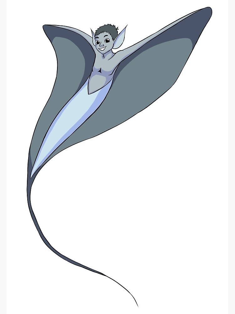 "Stingray Merman" Photographic Print for Sale by Blenderbeetle | Redbubble