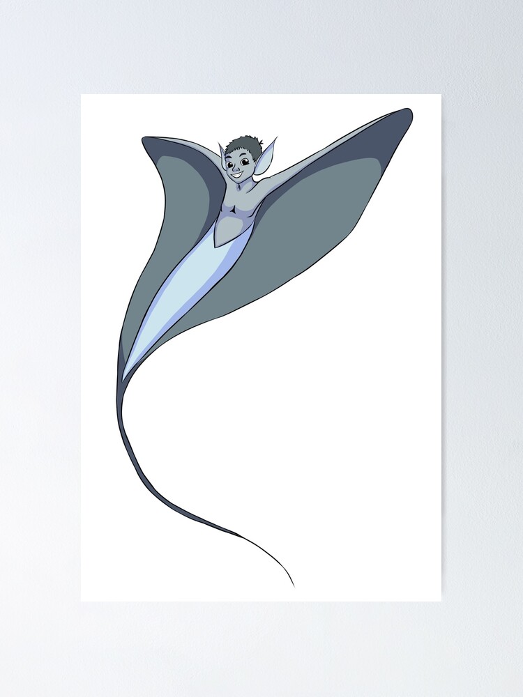 "Stingray Merman" Poster for Sale by Blenderbeetle | Redbubble