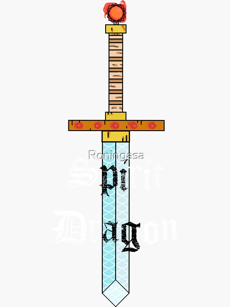 "Sword spirit dragon" Sticker for Sale by Roningasa | Redbubble