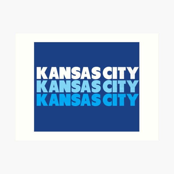 "Retro KC Royal Blue & Light Blue Kansas City Crown Town KC Baseball ...